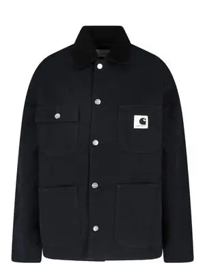 Carhartt Work In Progress Boxy Fit Michigan Jacket With Corduroy Collar - Black