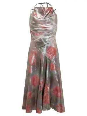DIESEL® Floral Print Halter Neck Mini Dress - Multicolor