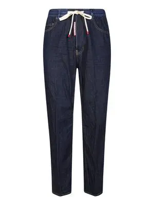 DSQUARED2 DSQUARED2 Dark Wash Five-Pocket Jeans With Drawstring Waist