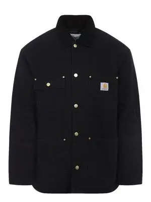 Carhartt Work In Progress Og Diamond-quilted Chore Coat - Black
