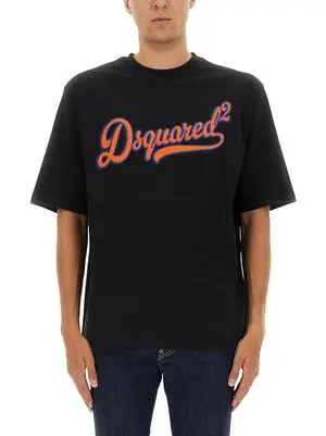 Dsquared2 Loose Fit Sponge Patch T-shirt - Black