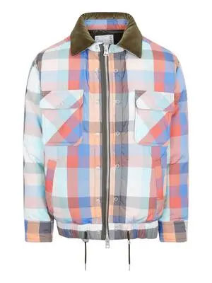 Sacai Check-pattern Zip-up Bomber Jacket - Multicolour