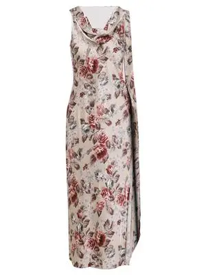 Acne Studios Sleeveless Floral Print Midi Dress - Multicolour