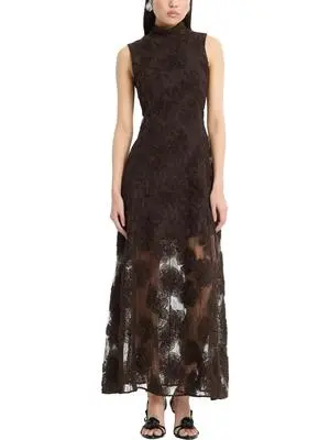 ROTATE BY BIRGER CHRISTENSEN High Neck Mini Dress - Marrone