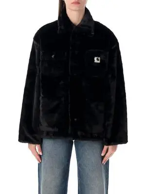 Carhartt Work In Progress The W' Olney Michigan Jacket" Faux Fur - Black