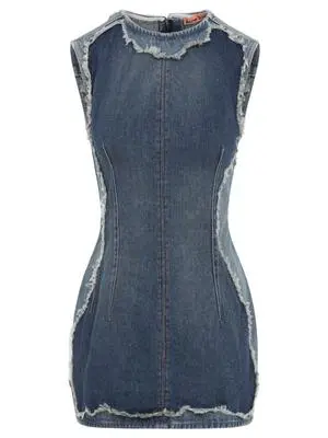 Acne Studios Denim Paneled Mini Dress - Blue