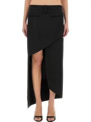 COURREGES Courrèges Infinity Heritage Satin Skirt - Black