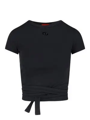 DIESEL® DIESEL Slim Fit Ribbed T-Shirt Black