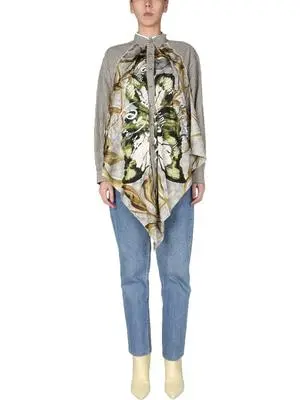 1/OFF PARIS Buttoned Butterfly Print Shirt - Multicolour