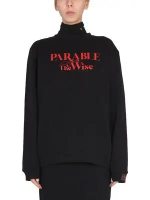 Raf Simons Grimcrawler High Neck Sweatshirt - Black
