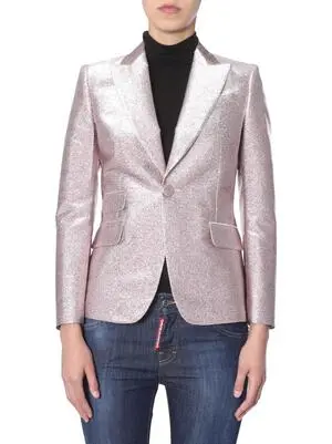 Dsquared2 Metallic Tailored Blazer - Pink