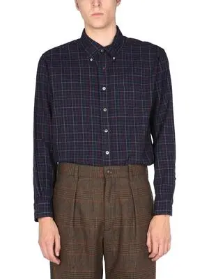 Engineered Garments 19th Century Mini Button Down Collar Shirt - Blue
