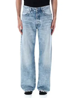 ICON DENIM LOS ANGELES Low-rise Wide-leg Jeans - Arid Blue