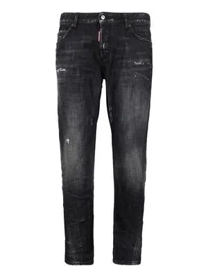 Dsquared2 Fog Wash Slim Twist Jeans - Black