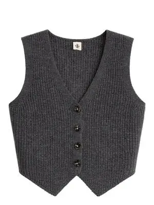 THE GARMENT Sleeveless Knit Vest With V-neckline - Grey