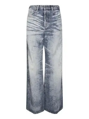 DIESEL® DIESEL Paint Splash Wide-Leg Jeans Nero