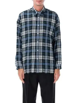 SUNFLOWER Sunflower Plaid Button-Up Shirt Verde