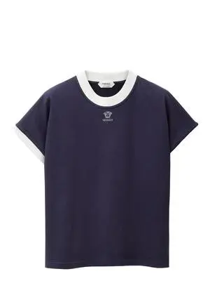 Versace Slim Fit Medusa Logo Short Sleeve Tee Size - Blu