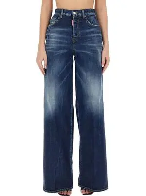 Dsquared2 Wide Leg Jeans - Denim
