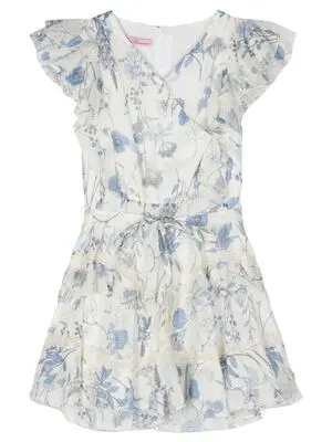 Blumarine Floral Print Cotton Dress - Multicolour