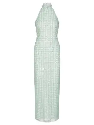 ROTATE BY BIRGER CHRISTENSEN Halterneck Dress With Back Slit - Verde