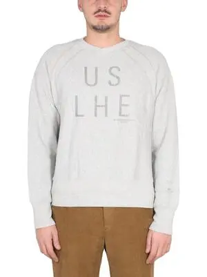 Engineered Garments Crewneck Sweatshirt With Logo Print - Grey