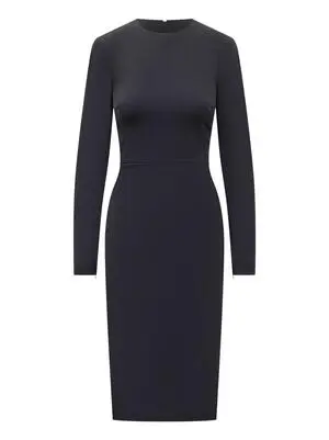Victoria Beckham Tailored Long Sleeve Dress - Navy