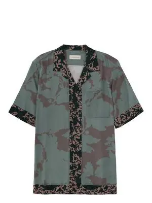 Dries Van Noten Printed Short-sleeve Camp Shirt - Green