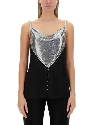 Rabanne Slim Fit Metallic Insert Top - Multicolour