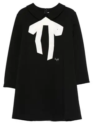 IL GUFO IL GUFO Long Sleeve Mini Dress With Bow Detail