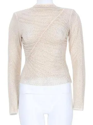 SELF-PORTRAIT Slim Fit Top With Elegant Detailing - Ivory
