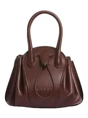 Marni Buffalo Leather Mini Handbag - Brandy