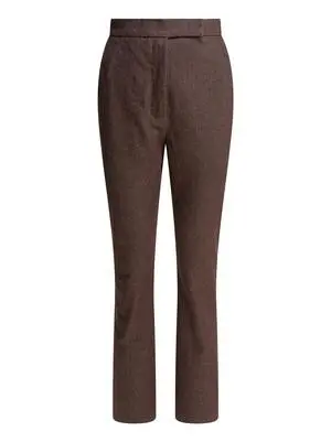 Max Mara Cropped High-waist Trousers - Brown