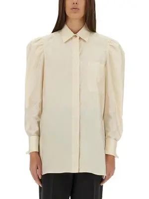 Max Mara MAX MARA Gathered Cotton Shirt White