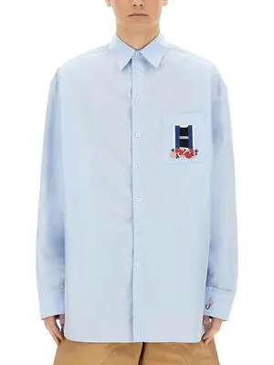 JW Anderson Window Embroidery Shirt - Azure
