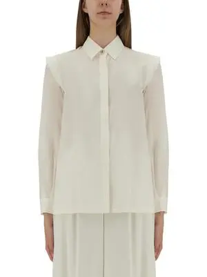 Max Mara MAX MARA Regular Fit Silk Shirt Ivory
