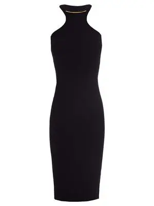 Elisabetta Franchi Sleeveless V-neck Mini Dress - Nero