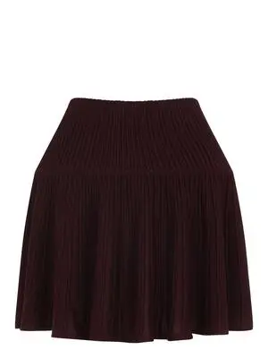 Alaïa Crinoline Wool Mini Skirt - Red