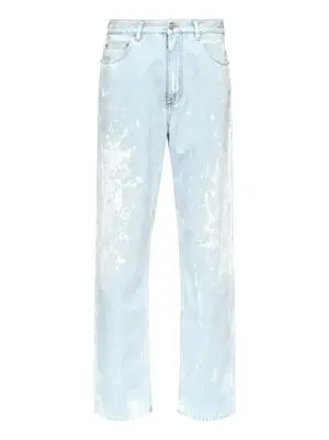 MAISON MARGIELA 5-pocket Paint Splatter Jeans - Lightblue