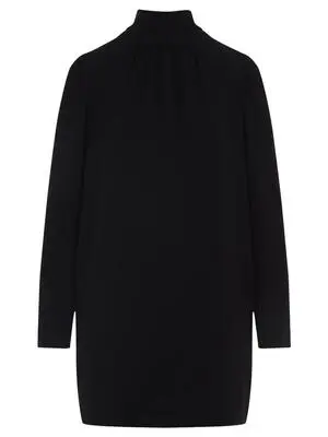 Max Mara High Neck Mini Dress - Black
