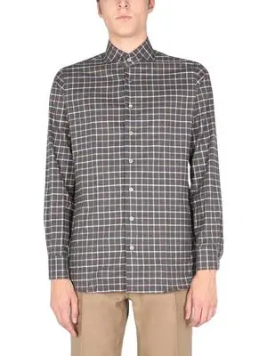 LARDINI Lardini Men's French Collar Button-Up Shirt