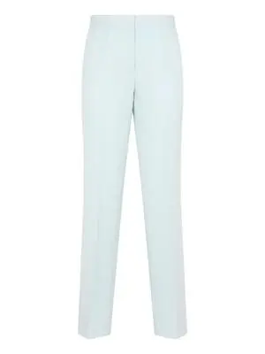 JIL SANDER Straight Leg Tailored Trousers In Wool - Blue