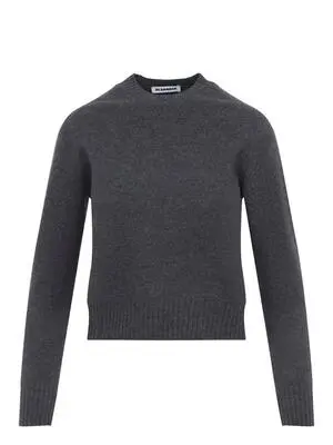 JIL SANDER JIL SANDER Fine Wool Pullover Sweater Grey