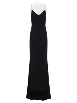 TOM FORD Silk Chain Embroidered Satin Maxi Dress - Black