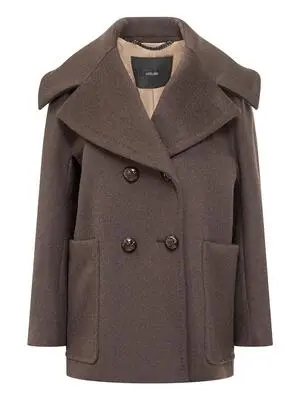 Max Mara MAX MARA ATELIER Double-Breasted Cashmere Jacket Marrone