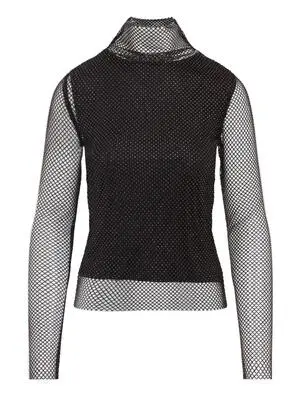 Sportmax Mesh Top With Crystals - Brown