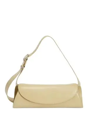 JIL SANDER Mini Cannolo Handbag With Gold Hardware - Beige