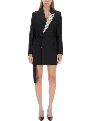 Victoria Beckham Tailored Double-breasted Mini Dress - Black