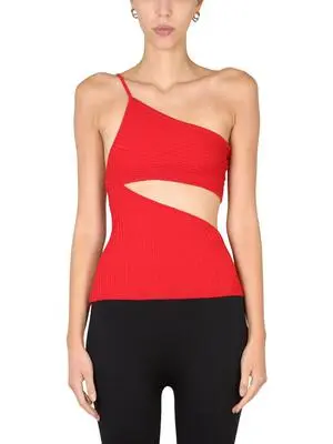 ANDREADAMO ANDREADAMO One-Shoulder Cut-Out Mini Top