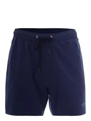 Paul & Shark Textured Drawstring Swim Trunks - Blu